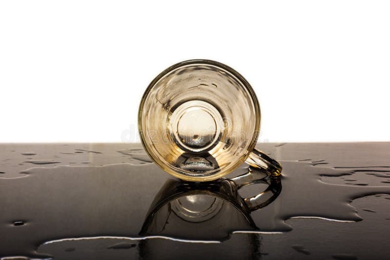 Overturned cup splashing stock image. Image of overturned - 158862905