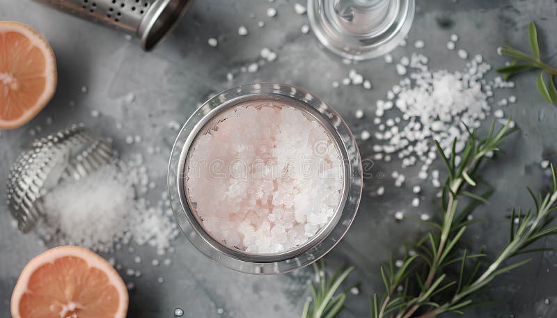 Overturned Shaker with Salt on Grey Table, Closeup Stock Photo - Image ...