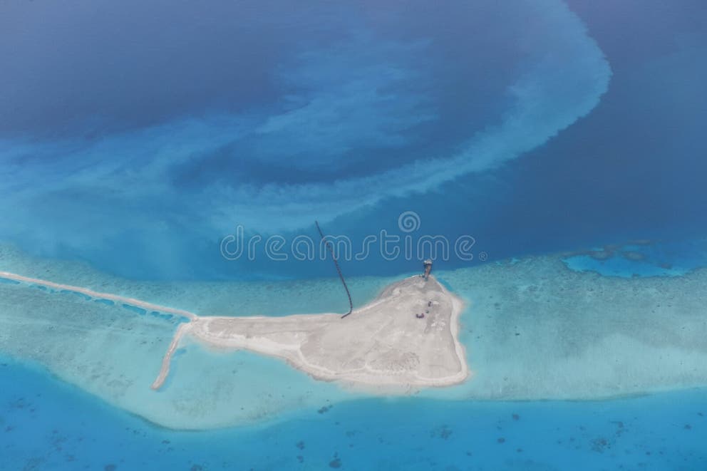 Overview at Ari Atoll in the Maldives Stock Photo - Image of overview ...