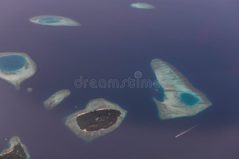 Overview at Ari Atolls in the Maldives Stock Image - Image of paradise ...