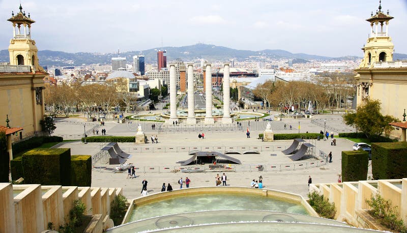 Overview of Barcelona from Collserola Stock Image - Image of color ...