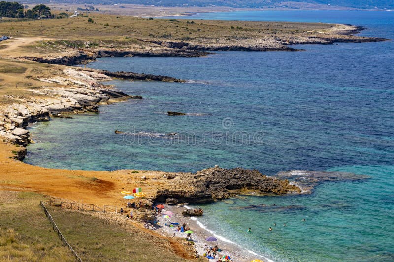 Overview of the Beach of Macari, Province of Trapani, Sicily, Italy ...