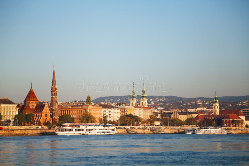 Overview of Budapest in the Morning Stock Image - Image of danube ...