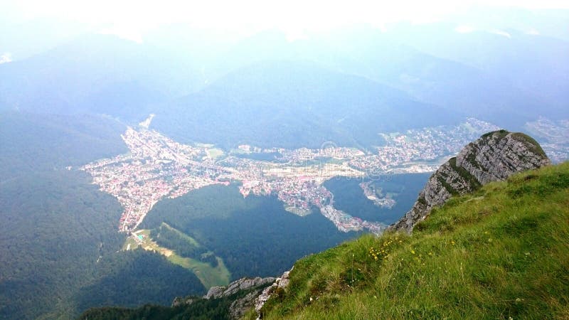 Overview of Busteni city stock image. Image of hike, healthy - 77435849