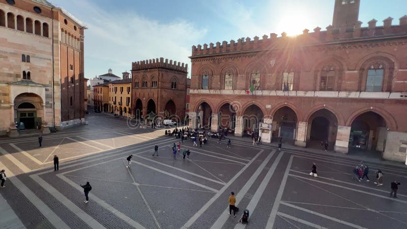 Overview of the Cathedral Square of Cremona from the Torrazzo Tower ...