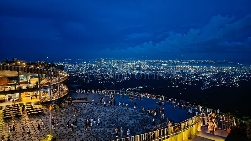 Overview City Lights with Blue Sky Editorial Photo - Image of overview ...