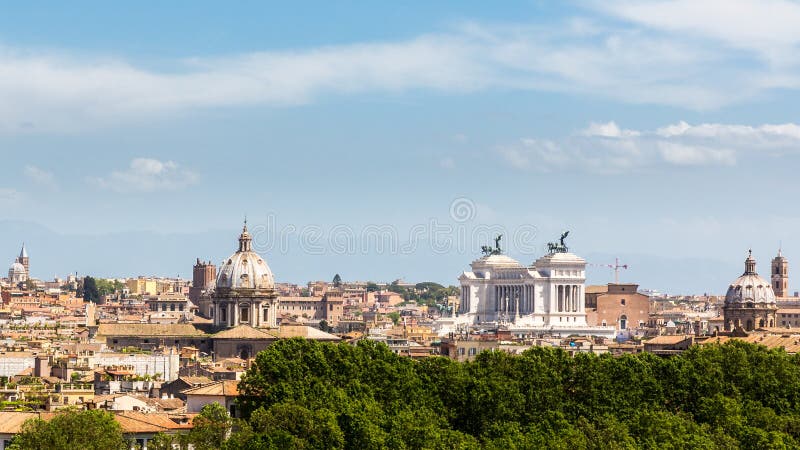 Overview of the City of Rome Stock Image - Image of architecture, dome ...