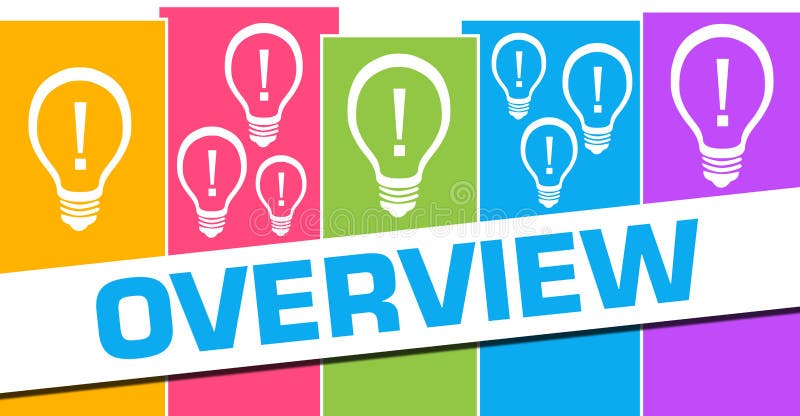 Overview Colorful Vertical Boxes Bulbs Stock Illustration ...