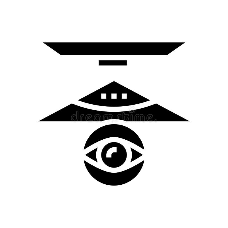 Overview Computer Display Glyph Icon Vector Illustration Stock ...