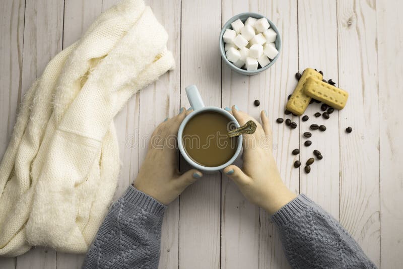 Overview of a Cup of Brown Coffee Stock Image - Image of drink, fresh ...