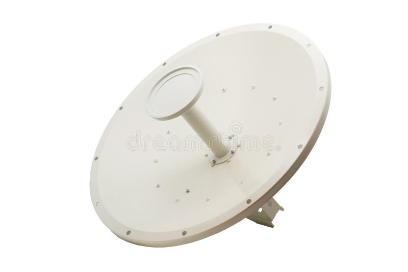 Close Up Front View of Dish Antenna, Isolated on White Backgroung Stock ...