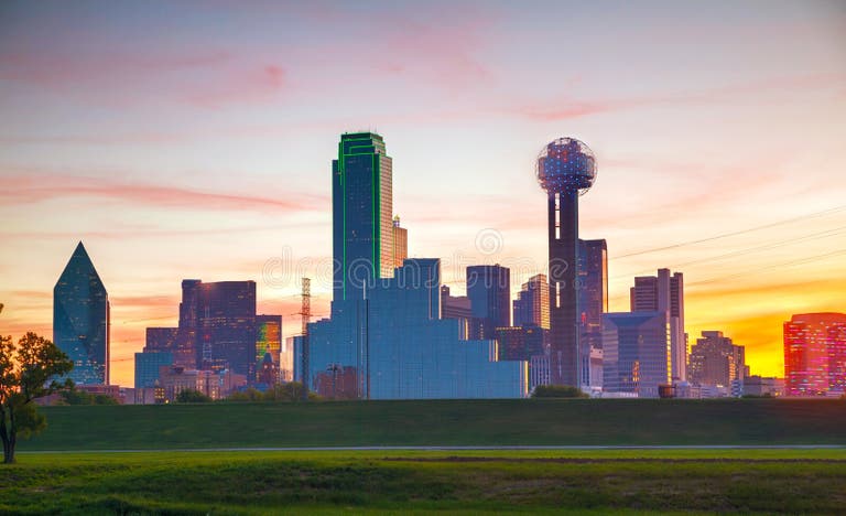 Overview of Downtown Dallas Stock Photo - Image of city, destinations ...
