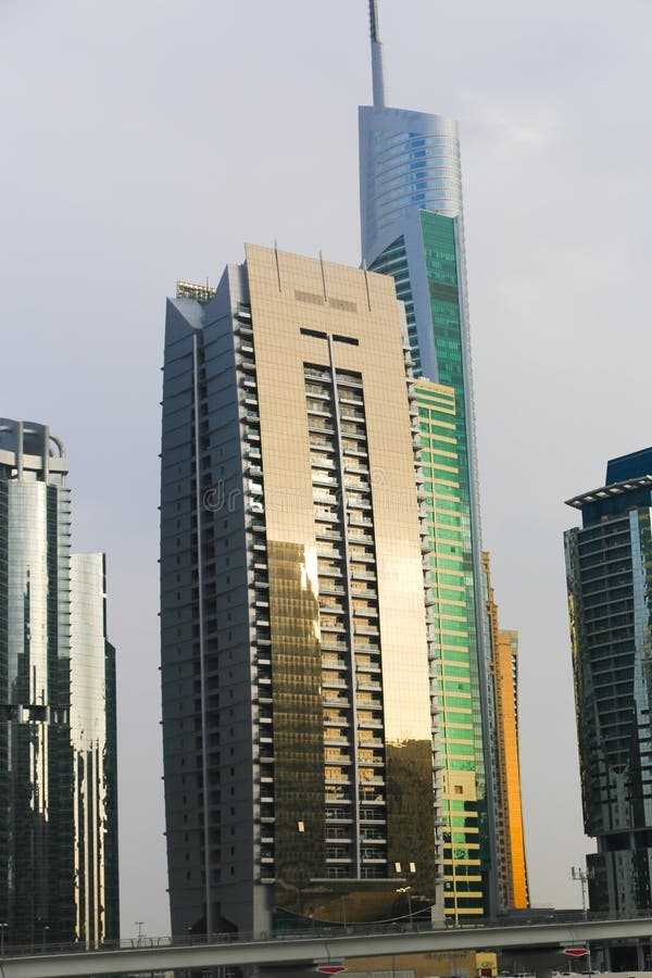 Overview of the Dubai stock image. Image of east, busy - 99090883