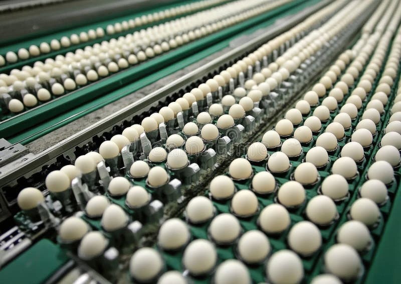 Overview of the Efficient Egg Packing Process in a Production Facility Stock Illustration ...