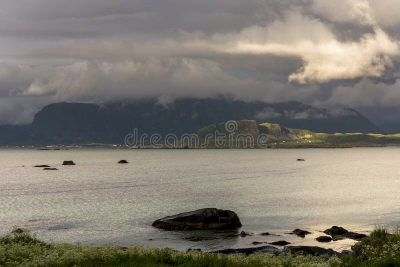 Overview in Eggun in Norway Stock Photo - Image of sunset, eggum: 106377612