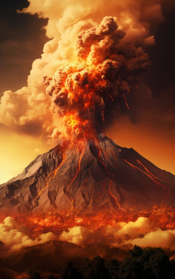 Overview of the Etna Volcano Stock Photo - Image of active, eruption ...