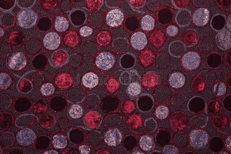 Overview of Fabric with Violet Patterns with Textile Texture Background ...