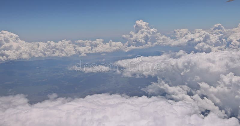 Overview of Fluffy Clouds in Mountains from an Airplane, Arizona Stock Video - Video of overview ...
