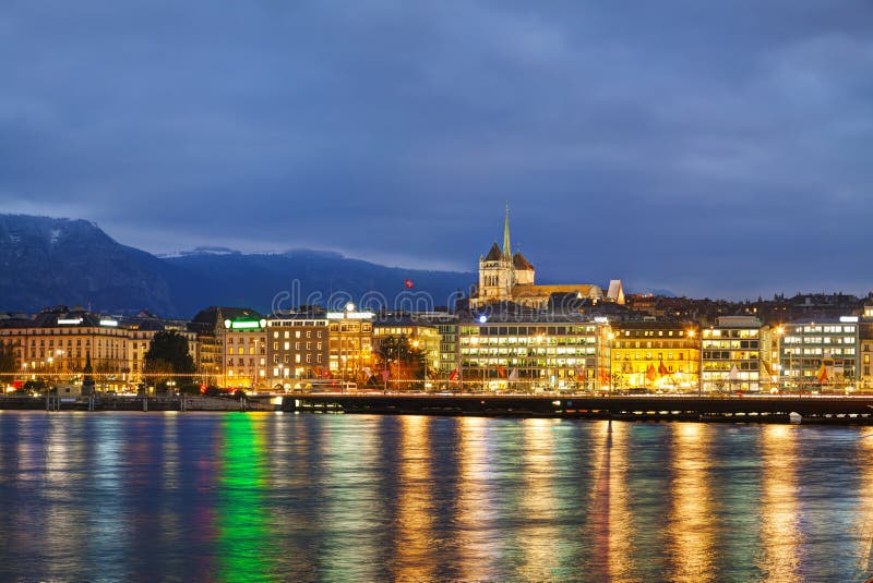 Overview of Geneva, Switzerland Stock Image - Image of tourism, europe ...