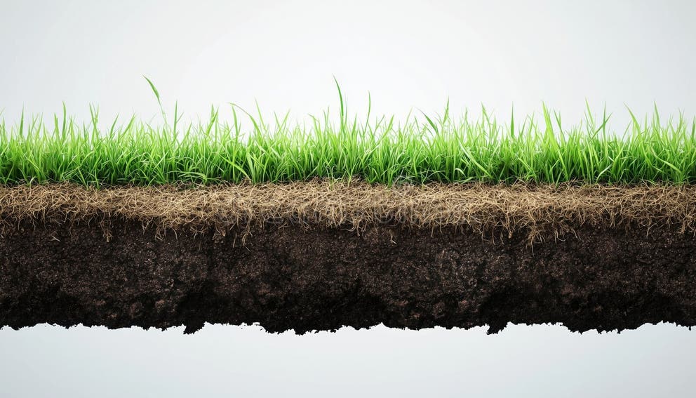 Overview of the Grass and Soil Composition in a Specific Area Stock ...