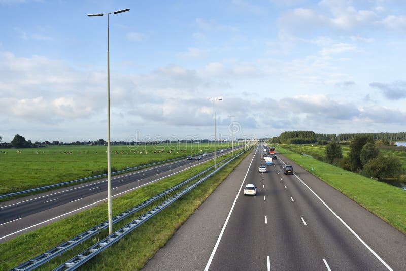 Overview of A4 highway stock image. Image of nazomer - 129046621