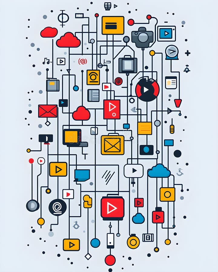 Streaming the Digital World: Internet Content Delivery Stock ...