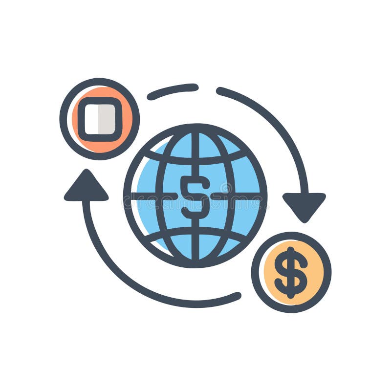 Overview Icon for Global Trade Analysis Stock Vector - Illustration of ...