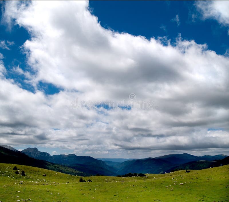Overview of the Isaba Valley in Navarra 2. Stock Image - Image of ...