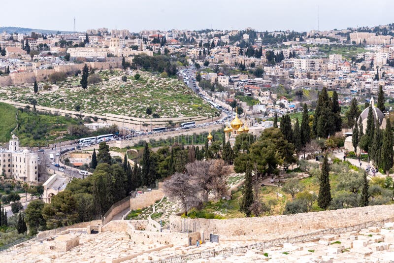 Overview of Jerusalem in Israel Stock Image - Image of building ...