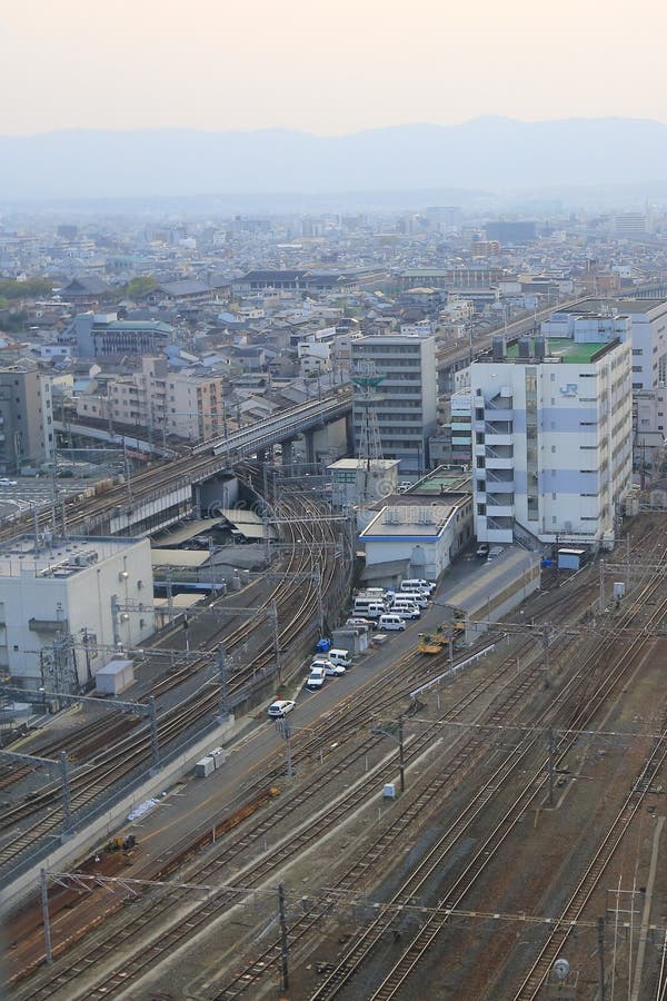Overview on Kyoto City in Japan with Landmarks, Editorial Stock Image ...