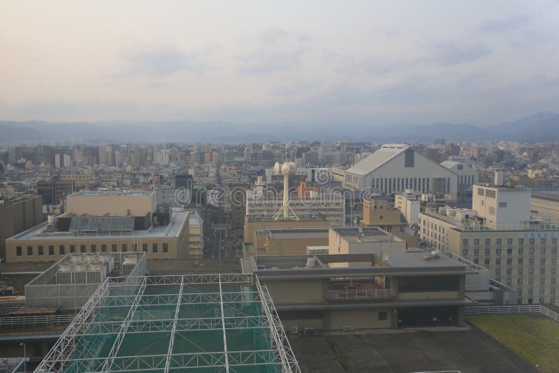 Overview on Kyoto City in Japan with Landmarks, Editorial Photography ...