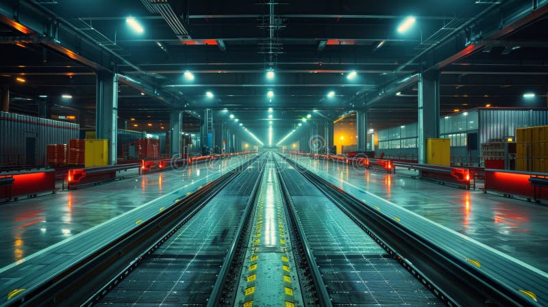 Overview of a Large, Automated Warehouse Conveyer Belt System ...