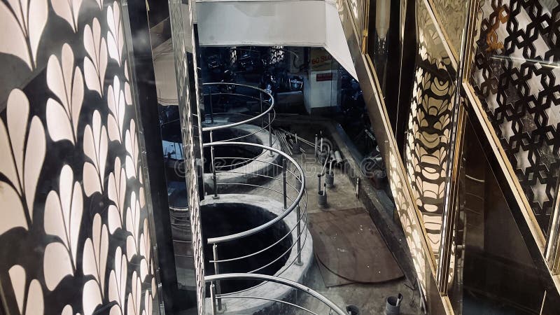 Overview of a Lift Set Up Inside the Large Store Editorial Image ...