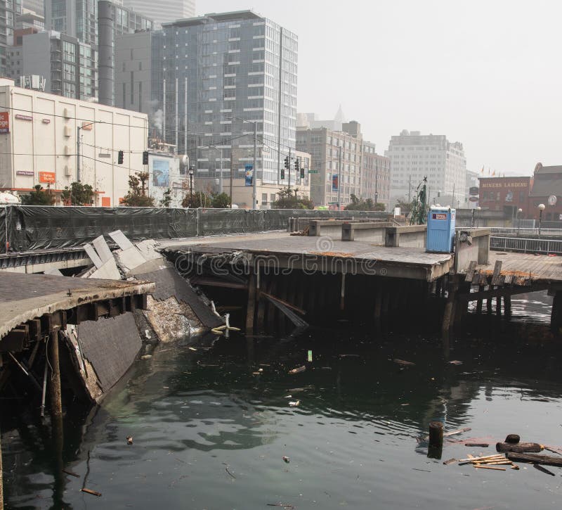 Overview of Massive Partial Collapse of Pier 58 at Elliott Bay, Seattle ...