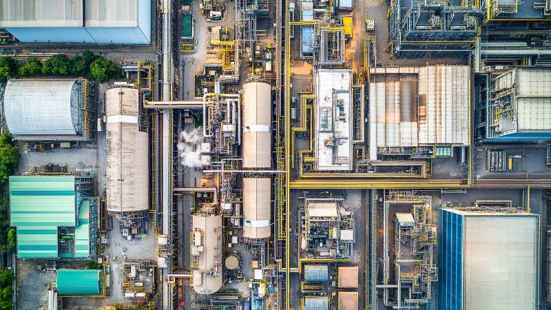 Overview of Modern Manufacturing Facilities Showcasing Complex ...