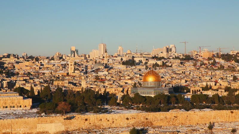 Overview of Old City in Jerusalem, Israel Stock Video Footage - Video ...