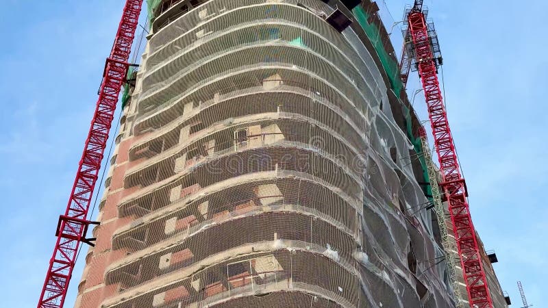 Overview of the Ongoing Construction Progress of a Modern HighRise ...