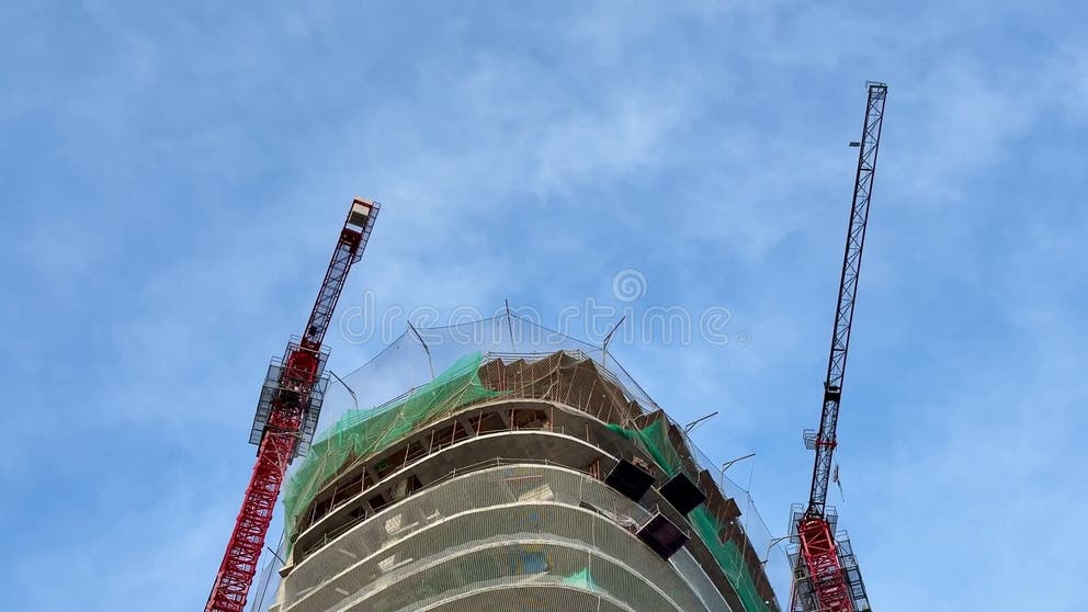 Overview of the Ongoing Construction Progress of a Modern HighRise ...