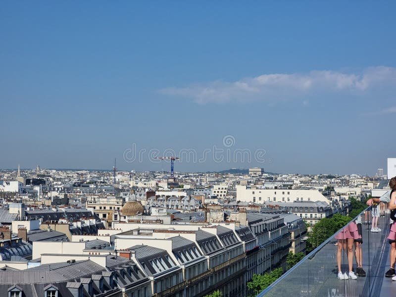 Overview of Paris from Rooftop Stock Photo - Image of rooftop, roof ...