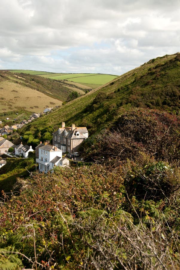 Overview in Port Isaac stock image. Image of harbor, isaac - 86288403