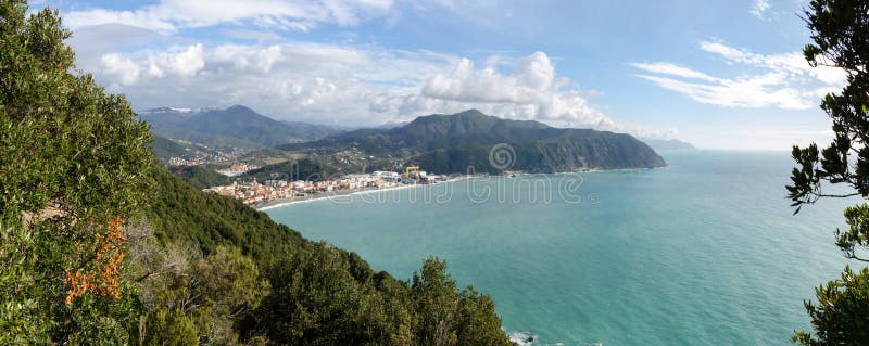 Overview Punta Manara stock image. Image of pine, manara - 28939325