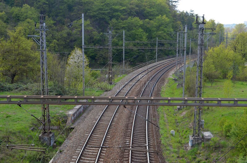 An Overview of the Railroad Stock Photo - Image of tracks, traffic ...