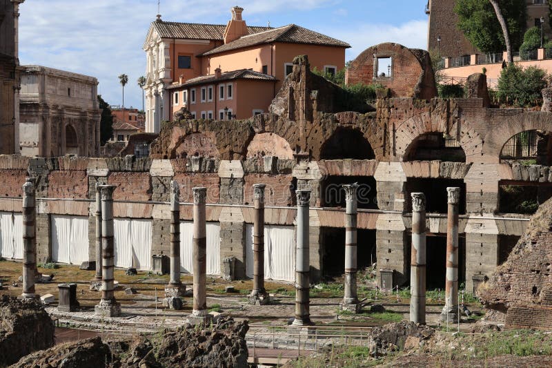 Overview, Roman Forum or Foro Romano , Rome, Italy Stock Photo - Image ...