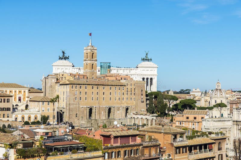 Overview of Rome, Italy stock image. Image of historic - 86339051