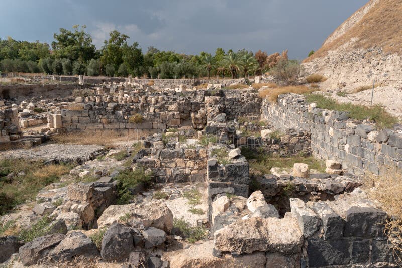 Overview of Beit she`an Ancient Ruins in Israel Stock Photo - Image of ...