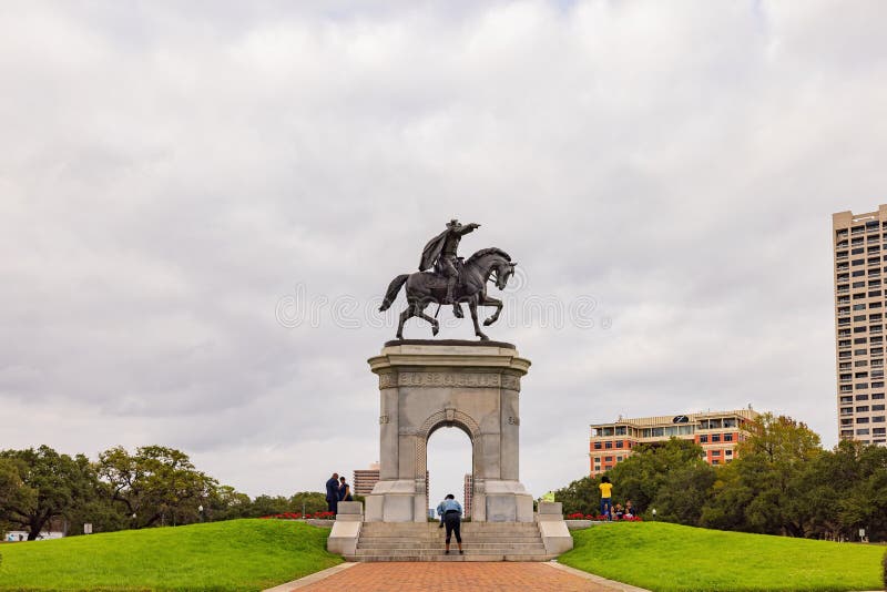 Overview of Sam Houston Statue at Hermann Park Editorial Photo - Image ...