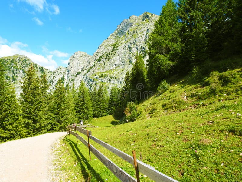 Overview of the South Tyrolean Mountains Stock Photo - Image of ...