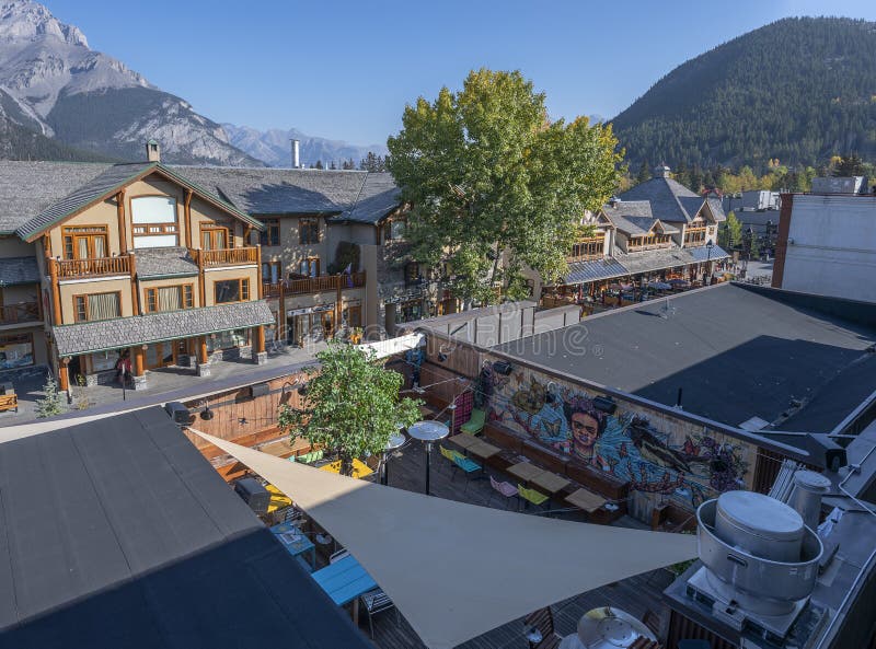 Overview of a Street in Banff Editorial Image - Image of street ...