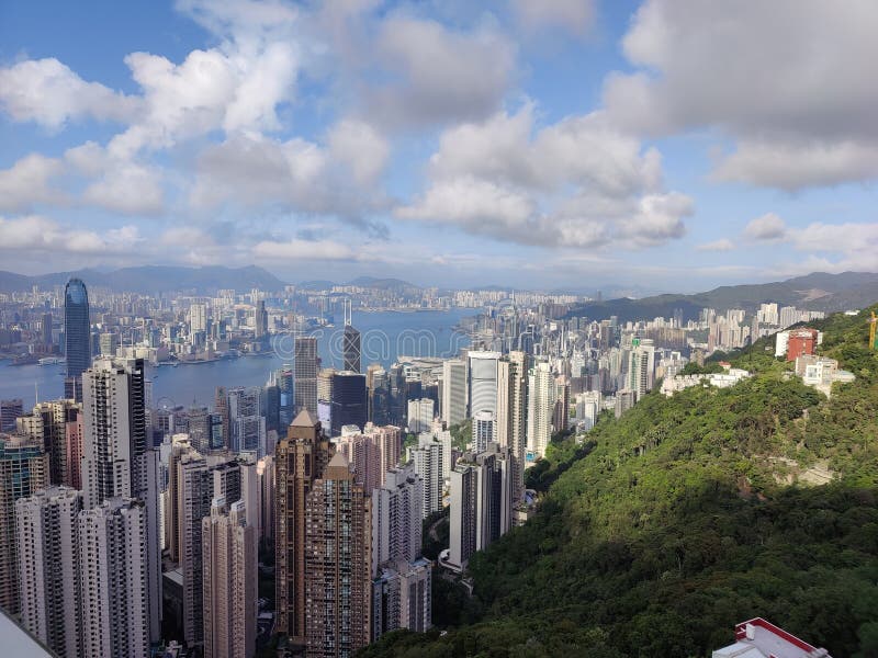 Overview from the Taiping Mountain in Hong Kong Stock Photo - Image of ...