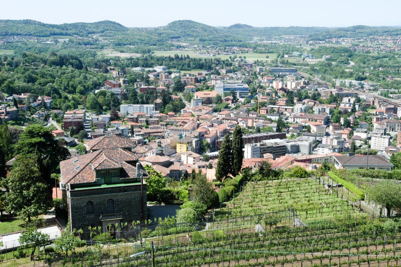 Overview at the Town of Mendrisio Stock Photo - Image of buildings ...